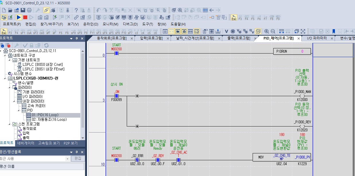 Solution Square : PID_MV값 및 출력 관련