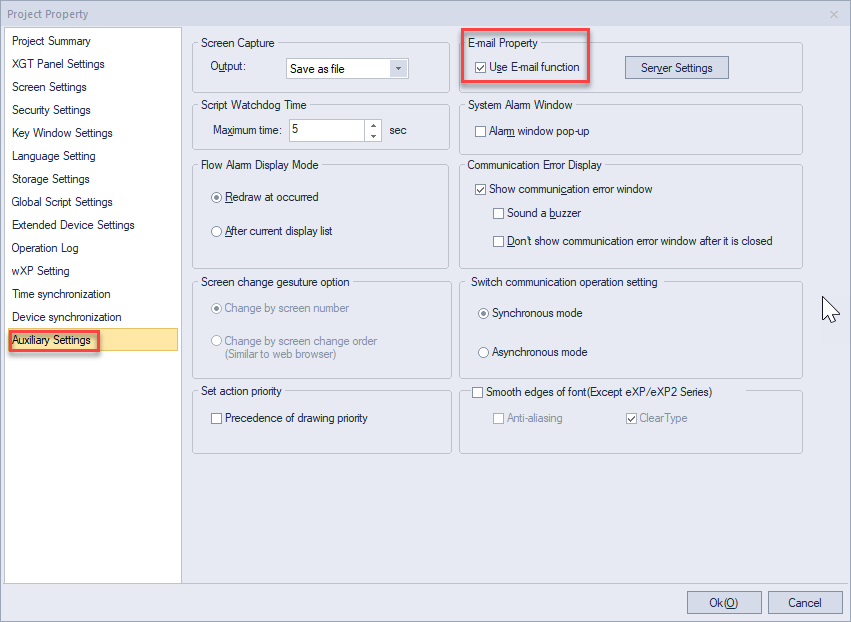 Solution Square : Setting up e-mail server and notifications on HMIs