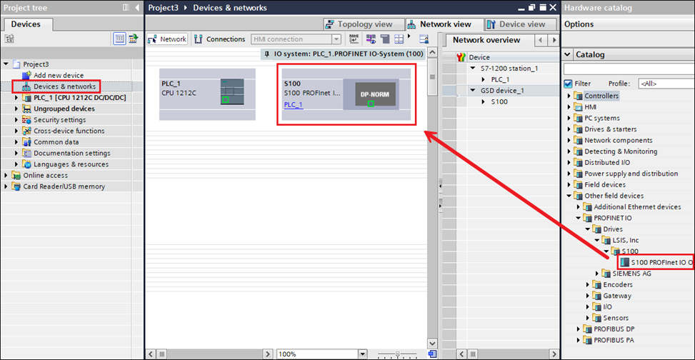Solution Square : Adding a Configuring a VFD for PROFInet Using Siemens' TIA Portal