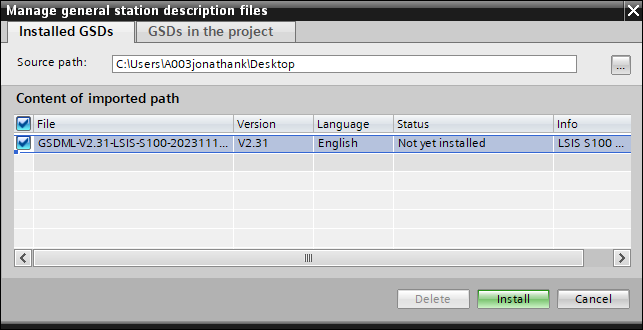 Solution Square : Downloading and Importing a GSD(ML) File for PROFInet ...
